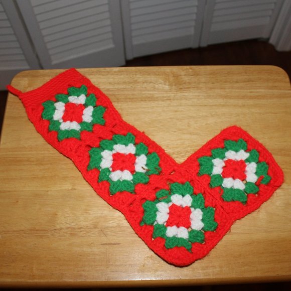 Source Unknown | Holiday | Vintage Crochetted Stocking | Poshmark